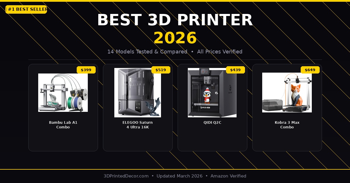 Best 3D Printer 2026: 14 Models Tested and Compared - 3D Printed Decor